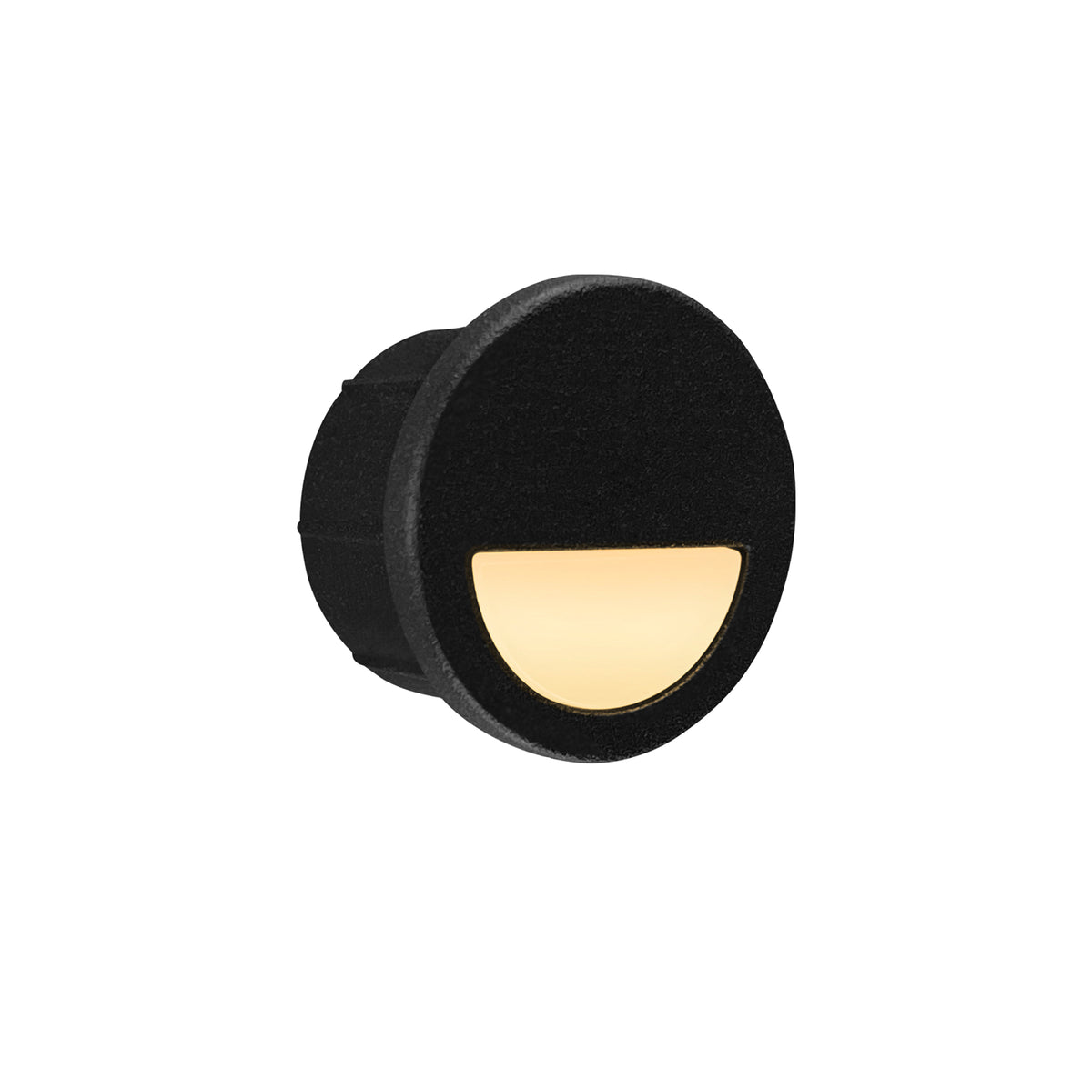 Low Voltage Recessed Stair Riser Light, Mini Size Eyelid Shape ∅1", Bl ...